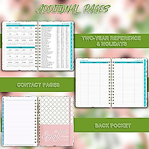 2023-2024 Planner - Weekly & Monthly Academic Planner 2023-2024 with Tabs, 6.4" x 8.5", Jul 2023 - Jun 2024, Hardcover, Strong Binding, Thick Paper, Back Pocket, Elastic Closure, Inspirational Quotes
