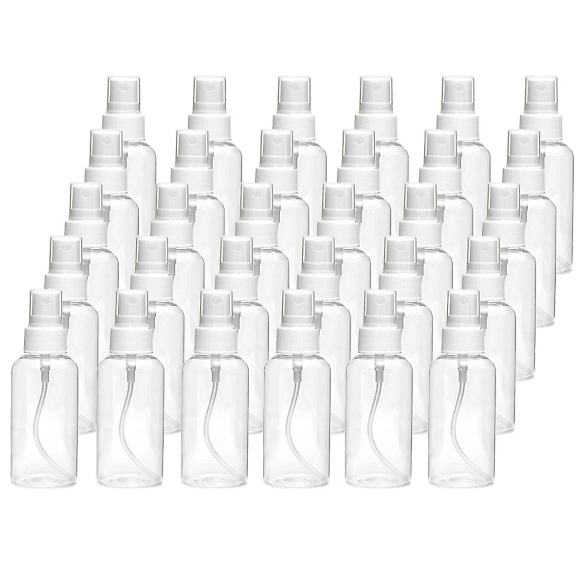 Anyumocz 30 Pack 30ml(1oz) Fine Mist Mini Clear Spray Bottles with Pump Spray Cap Refillable-Reusable Empty Plastic Bottles Travel Bottle for Essential Oils,Travel,Perfumes