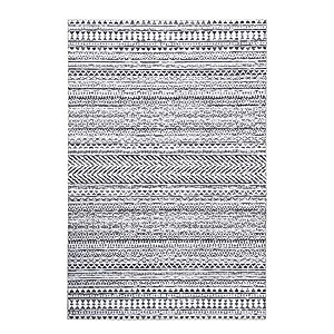 IMINROME 8 x 10 Large Machine Washable Area Rug Boho Rug for Living Room Low Pile Non-Slip Rug Stain Resistant Area Rug for Bedroom Home Office, 8' x 10'