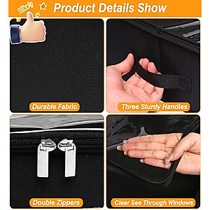 punemi Under Bed Shoe Storage Organizer With Wheel & Adjustable Dividers, Underbed Shoes Boot Closet Storage Solution Containers - Side & Bottom Support & 3 Handles, Up To 12 Shoes, 29.5"X23.6"X7.9"