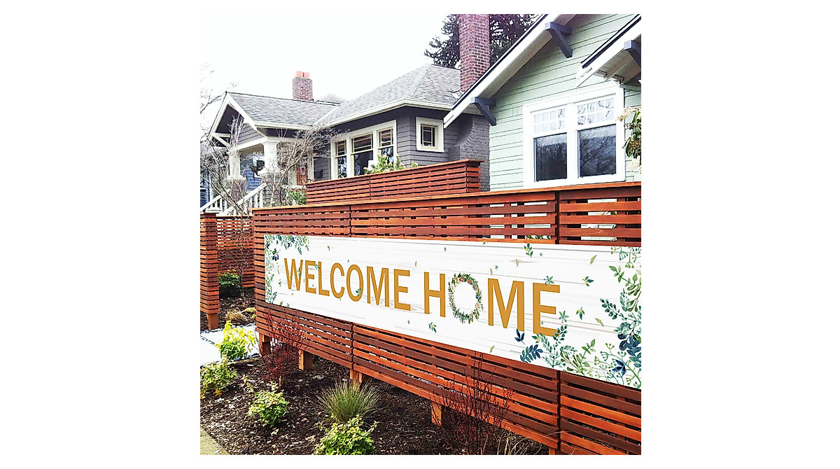 Welcome Home Banner for Housewarming Parties | WHPCT | 9.8x1.6 ft