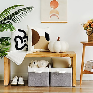 GRANNY SAYS Bundle of 2-Pack Storage Baskets with Metal Frame & 2-Pack Clothes Organizer