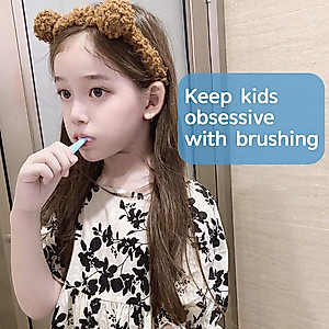 soobei Kids U-Shaped Toothbrush,Food Grade Soft Silicone Brush Head, 360° Oral Teeth Cleaning Design for Toddlers and Children (6-12Ages,Pink)