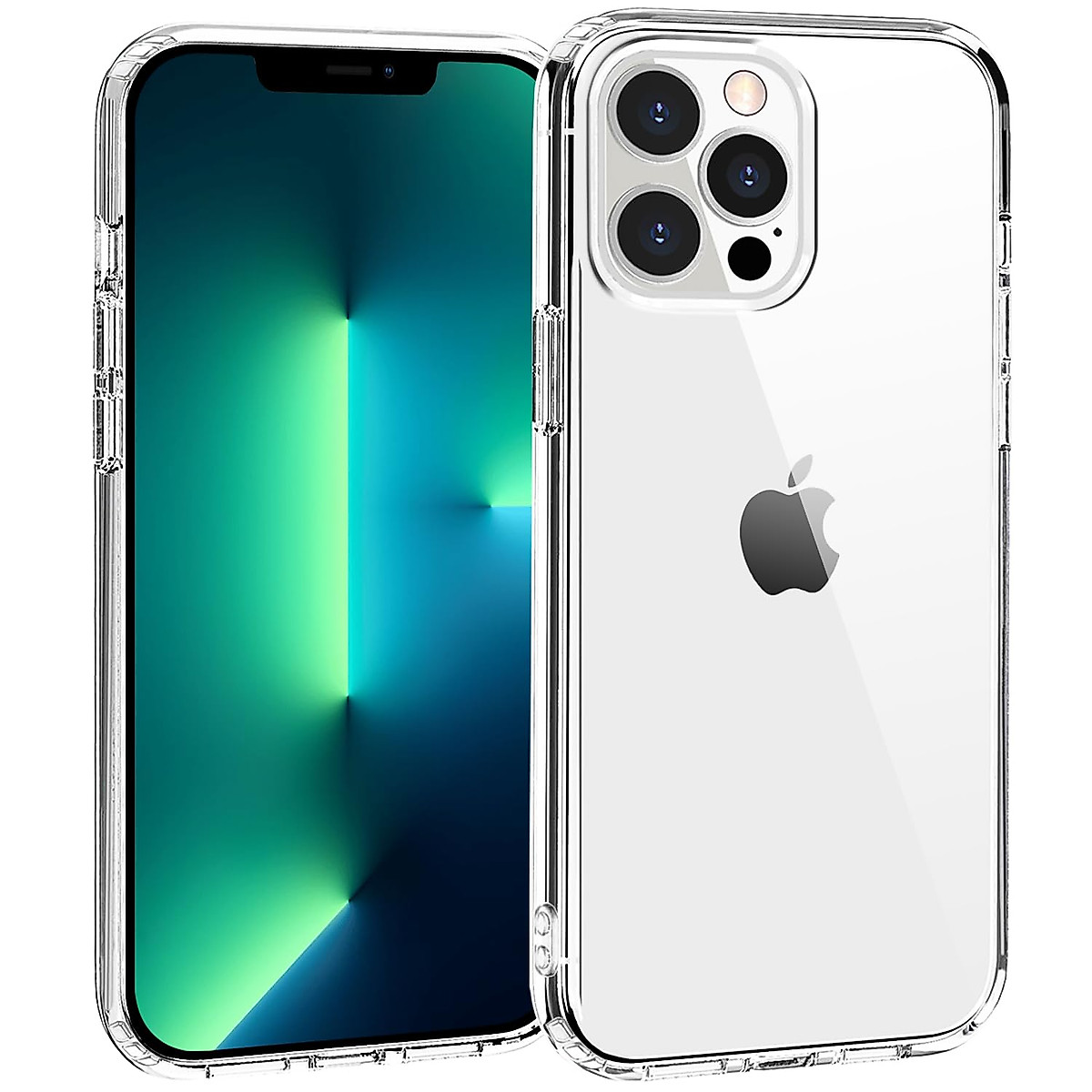 TENOC Phone Case Compatible with iPhone 13 Pro Max, Clear Case Non-Yellowing Protective Bumper Hard Back Cover for 6.7 Inch