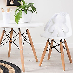 Aron Living 23" Mid-Century Wood Kids Playroom Table in White