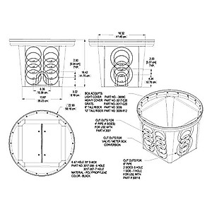 StormDrain FSD-3017-20BKIT-6 20-in. Large Round Catch Basin with Black Grate Kit