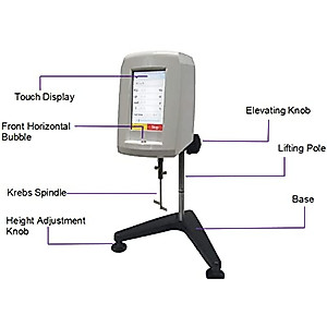 VTSYIQI Stormer viscometer Viscosity Tester Viscosity Meter Paint Ink Viscosity Meter with 5 inch Colorful Touch Screen KU Value Digital rotational viscometer Rotary visometer