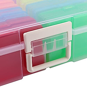 KEILEOHO 4 x 6 Inch Photo Case, 16 Inner Multi-Colored Cases, Photo Organizer Cases for Pictures Organization, Scrapbooking, Crafts