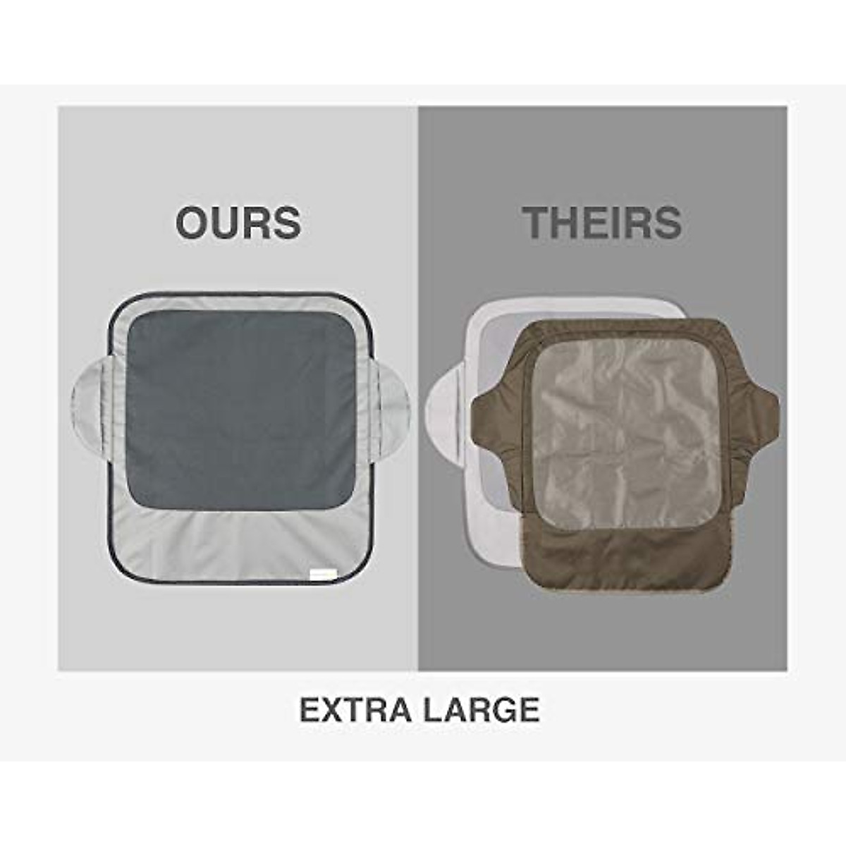 Minnebaby Extra Large Booster Chair Protector Cover, Dining Chair Seat Cover for Booster Seat, Grey