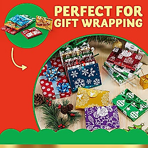 JOYIN 36 PCS Christmas Fancy Foil Gift Card Boxes with Ribbon, Decorative Wrapped Gift Card Holder Boxes (4.5" x 3.25" x 0.4") for Envelopes, Holiday Gift Decor