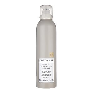 Kristin Ess Hair Instant Lift Volumizing Mousse with Castor Oil - Boosts Volume + Thickens, Body Building, Lasting Hold, Non Sticky, For Curly, Wavy + Straight Hair, 8.1 Oz