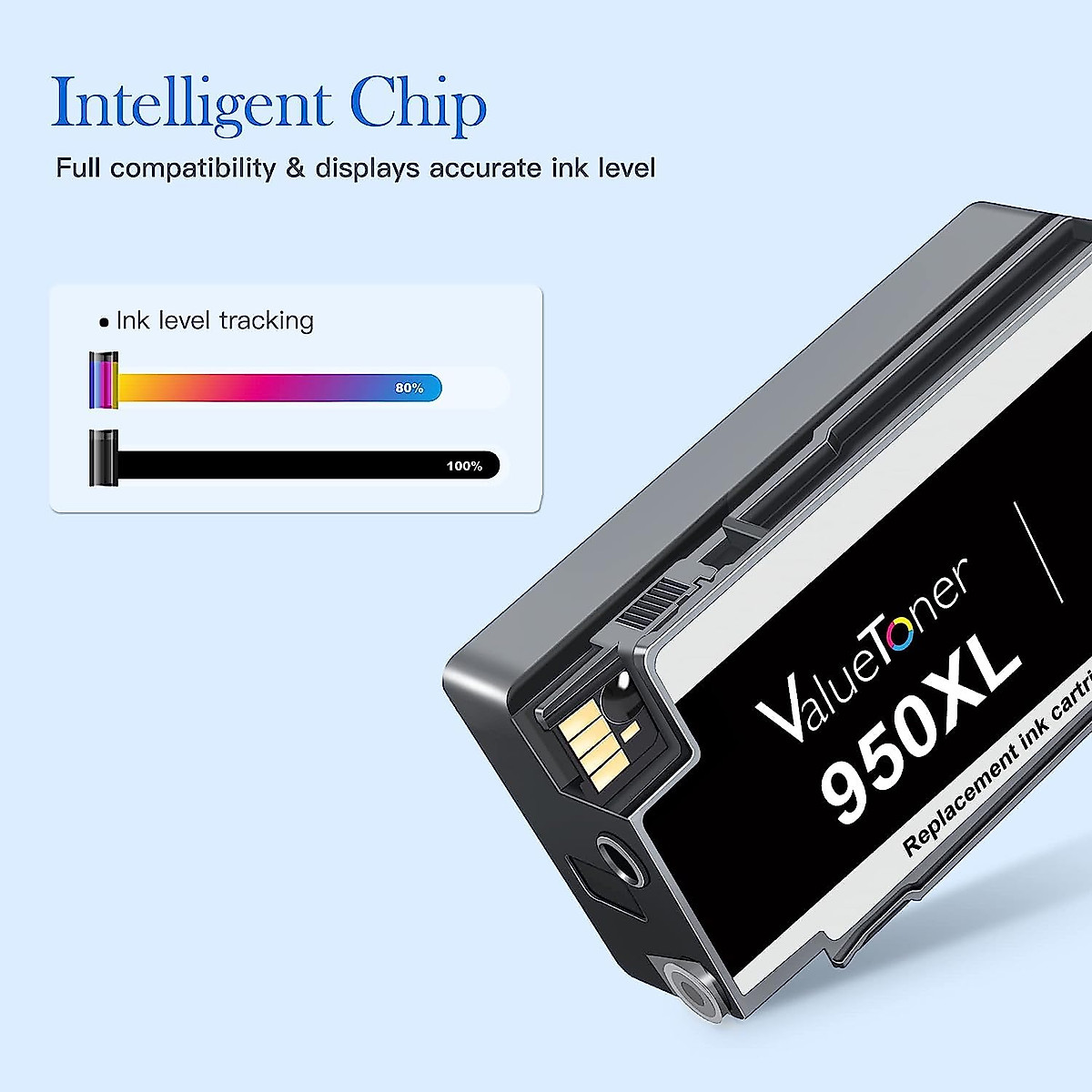 Valuetoner Compatible Ink Cartridge Replacement for HP 950XL 951XL 950 XL 951 XL for Officejet Pro 8600 8610 8100 8615 8620 8630 8660 251dw Printer 8 Pack (2 Black,2 Cyan,2 Magenta,2 Yellow)