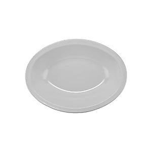 G.E.T. DN-332-W-EC 32 oz. Oval Rimmed MELAMINE BOWLS Melamine, White (Pack of 4)
