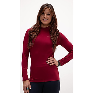 DEVOPS Women's 2 Pack Thermal Turtle Long Sleeve Shirts Compression Baselayer Tops