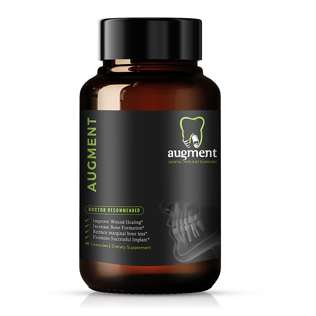 Augment Nutrition Dental Implant Support Supplement - Support Bone Formation & Osseointegration - All-Natural Formula with Vitamins & Micronutrients - Non-Synthetic & Non-GMO (90 Servings)