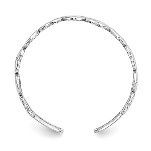 BillyTheTree Jewelry 14K White Gold Polished Cut Out Hearts Toe Ring