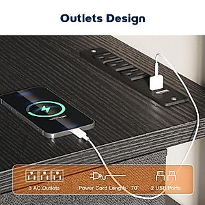 AODK Dresser with Charging Station, 52 Inches Tall Dresser for Bedroom with 9 Storage Drawers, Large Fabric Dressers for Hallway, Dark Grey