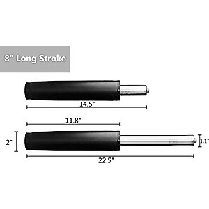 DOZYANT 8" Long Stroke Office Chair Gas Lift Cylinder Replacement,Hydraulic Pneumatic Shock Piston Heavy Duty (450 lbs) for Tall Person Universal Size Fits Most Executive Chairs, Highest End Class 4