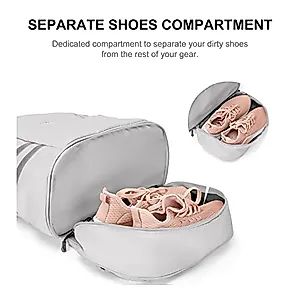 Gym Backpack for Women with Shoes Compartment & Wet Pocket, Large Women Travel Backpack Water Resistant, Sports Swimming Backpack Gym Bag