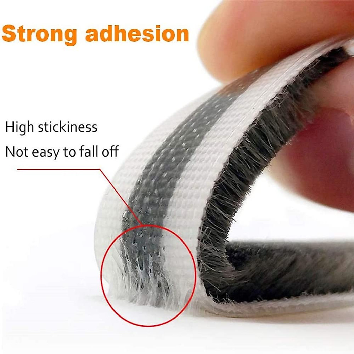 33ft Weather Stripping Brush for Sliding Windows/Doors Frame Side,Pile Self Adhesive Weatherstrip Seal Strip Sealer Draft Stoppers (33ft 0.35''Wide x 0.35''Thick, Gray)