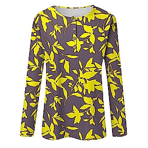 GIANTHONG Plus Size Tops for Women Off the shoulder tops for women Cotton Spandex Long Sleeve Women Long Sleeve Lace Top Womens Zip Front Sweatshirt Maternity Halloween Costumes（1-Yellow,XX-Large）