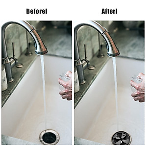 KINBOM 2pcs Garbage Disposal Splash Guard, 3 3/8 Inch Sink Baffle for Garbage Disposer EPDM Rubber Drain Insert Upgraded Waste Disposal Plug (Black)