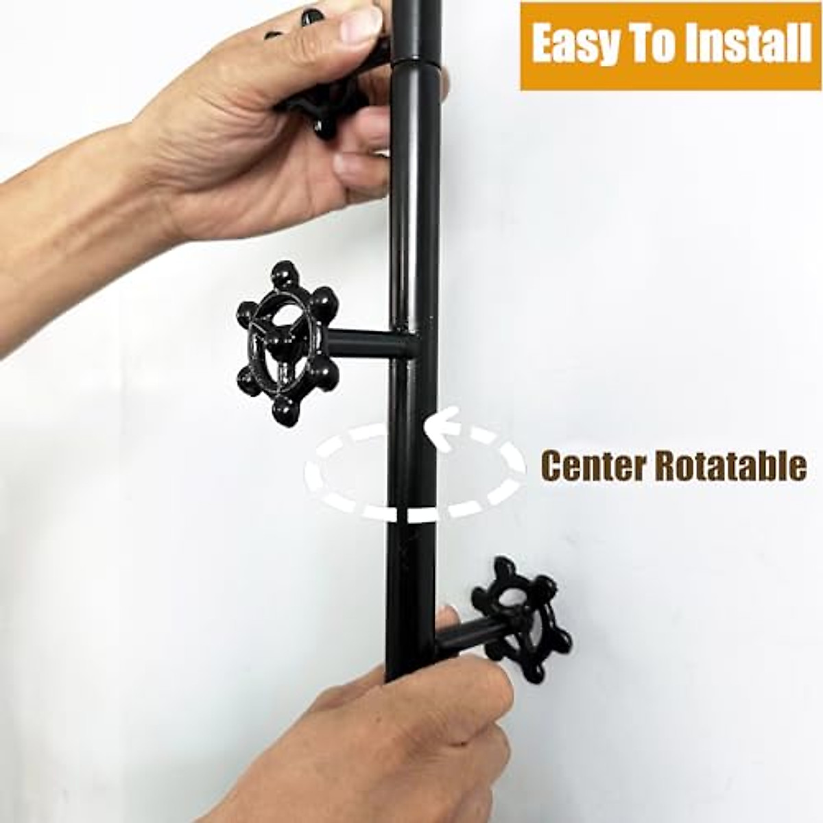 changqing Vertical Faucet Coat Rack Wall Mounted 35 Inch, Metal Rotatable Vertical Hat Rack for Wall, Modern Wall Coat Tree for Hats, Jackets, Bags, Entryway Bedroom