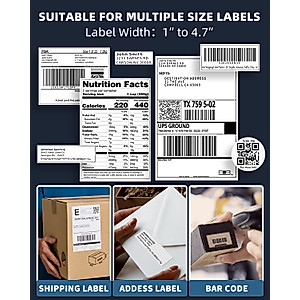 Phomemo Bluetooth Thermal Label Printer, Shipping Label - 4" x 6" Fan-Fold Labels, 500 pcs