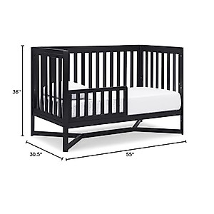 Delta Children Tribeca 4-in-1 Baby Convertible Crib, Midnight Grey