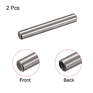 uxcell M5 Internal Thread Dowel Pin 2pcs 8x60mm Chamfering Flat Carbon Steel Cylindrical Pin Bed Bookshelf Metal Devices Industrial Pins