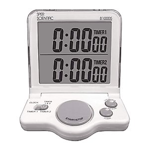 Sper Scientific 810005 Large Display Timer, White