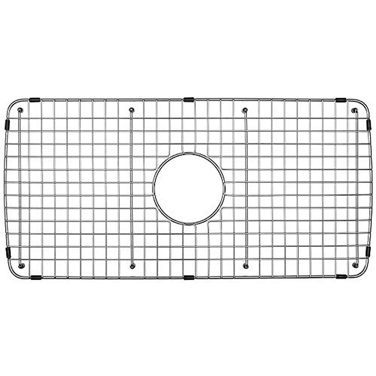 Serene Valley Sink Bottom Grid 27-1/2" x 13-1/2", Centered Drain with Corner Radius 1-1/2", Sink Grids Stainless Steel NDG2713C