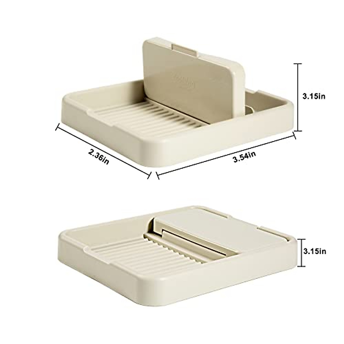 Spoon Rest with Pot Lid Holder For Stove Top, Spoon Holder for Kitchen Counter, Neat & Drip-Free While Cooking or Eating, Perfect for Placing spoons, pot lids, Spatulas, Utensils, Ladle, Tongs, Beige