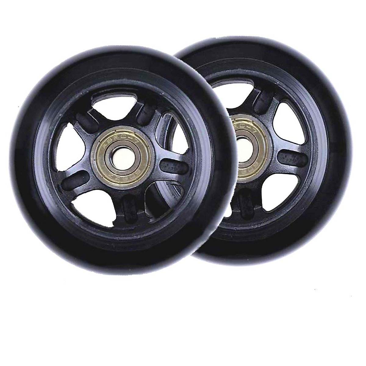 ORO 1 Pair Luggage Wheels Replacement 70mm Case Wheels with 8mm(0.31") Bearings Wheels for Suitcase and Inline Outdoor Skate and Caster Board (70 * 19mm)