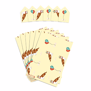 CENTRAL 23 Corgi Wrapping Paper - Dog Wrapping Paper - 6 Thick Gift Wrap Sheets - Happy Birthday Wrapping Paper - Comes With Fun Stickers - Recyclable