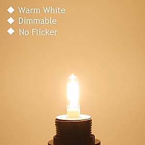 4-Pack JDE11 120V 75W Dimmable Halogen Bulb T4 Mini Candelabra Base Warm White for Chandeliers, Ceiling Fan, Table Lamps, Cabinet Lighting…