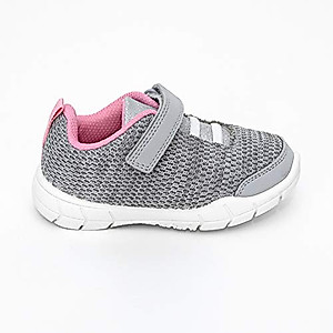 Simple Joys by Carter's Kids Jodynn Knitted Athletic Shoe Sneaker, Silver, 7 US Unisex Toddler