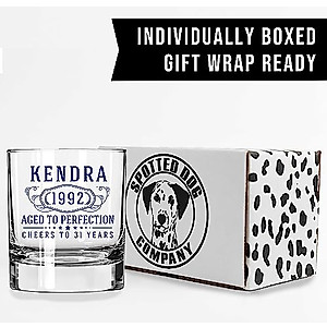 Personalized Printed 11oz Whiskey Glass – Customized Gifts for Men Him, Custom Name Cocktail Cup, Happy 40th Birthday Gift Idea for Dad Father Brother Adult Son, Turning Years Old Bday Party, Bernard