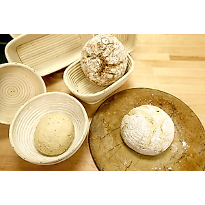 Frieling Round Proofing Basket, Brotform Bread Rising Banneton and Serving Basket, 10-Inch