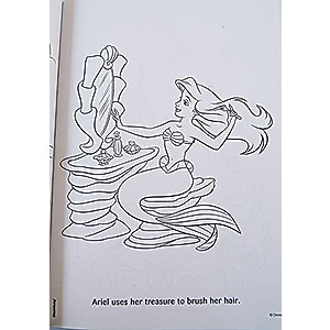 Colortivity The Little Mermaid Ariel Themed Coloring and Activity Book with Bonus Cutout Door Hanger on Back - 80 Pages