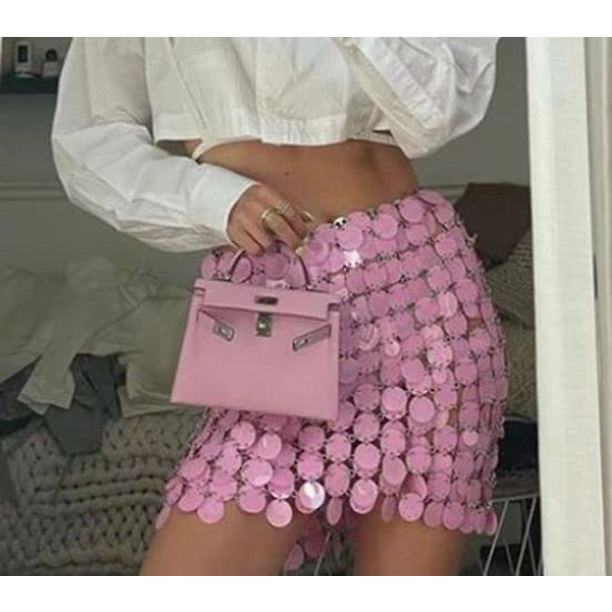 YWCUTE Ladies Sexy sequin waist chain skirt party Halloween carnival handmade body chain(p-rl-1251)