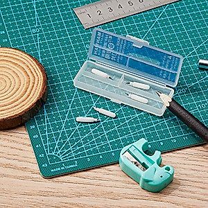 5 Pieces 360 Degree Swivel Craft Knife Rotating Replacement Blade Circle Cutting Knife Tool with Box for Vinyl Paper Foam Crafts