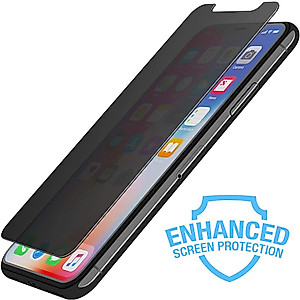 FlexGear Privacy Screen Protector for iPhone X Xs [New Generation] Tempered Glass (3-Pack)