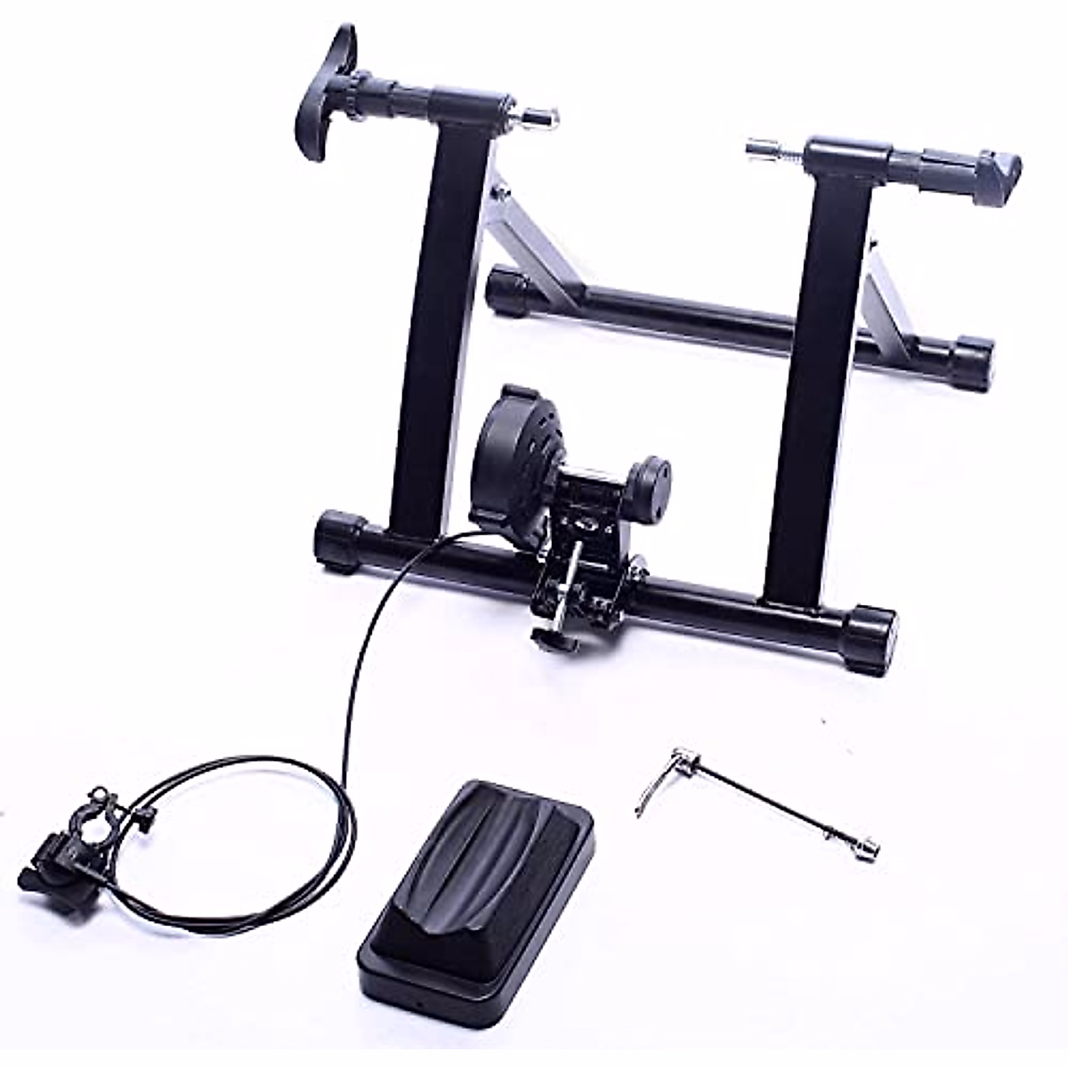 BalanceFrom Bike Trainer Stand Steel Bicycle Exercise Magnetic Stand with Front Wheel Riser Block
