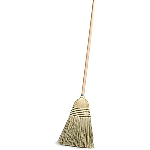 Carlisle FoodService Products 4135067 Commercial Corn Broom with Solid Wood Handle, 12" Wide (Case of 12)