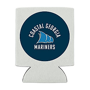 College of Coastal Georgia Mariners Logo Can Cooler - Drink Sleeve Hugger Collapsible Insulator - Beverage Insulated Holder
