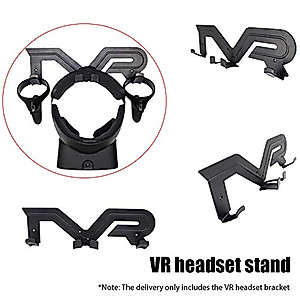 VR Headset Stand,VR Wall Mount Stand Hook,Universal Headset Storage Rack Holder,VR Headset Touch Controller Display Holder for Viv e/Playstatio n VR/OculusRift S/OculusQuest