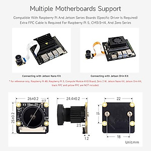 Waveshare IMX477-160 12.3MP Camera 160° FOV 4056 × 3040 Resolution Compatible with Jetson Nano/Compute Module