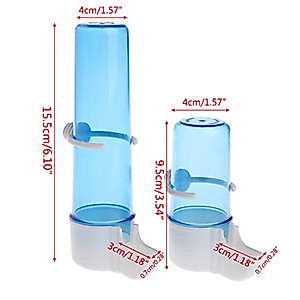 Wodwad Parrot Feeder Automatic Water Drink Container Food Dispenser Cage Birds Supplies (L)