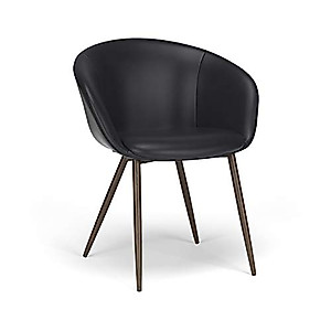 HON Basyx Monroe Upholstered Guest Chair, Black Bonded Leather